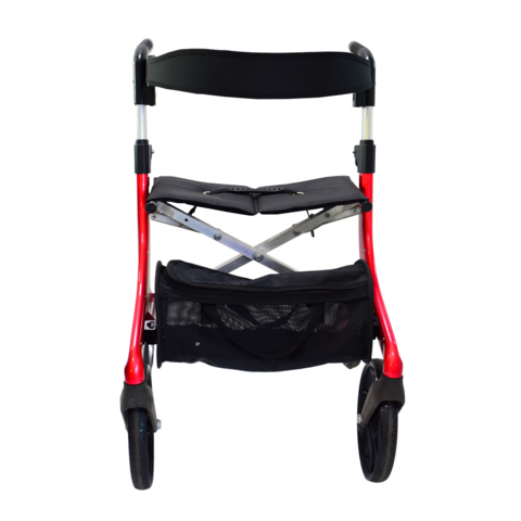 Aluminum Frame Steel Rollator Walker With Seat Removable Back Support ...