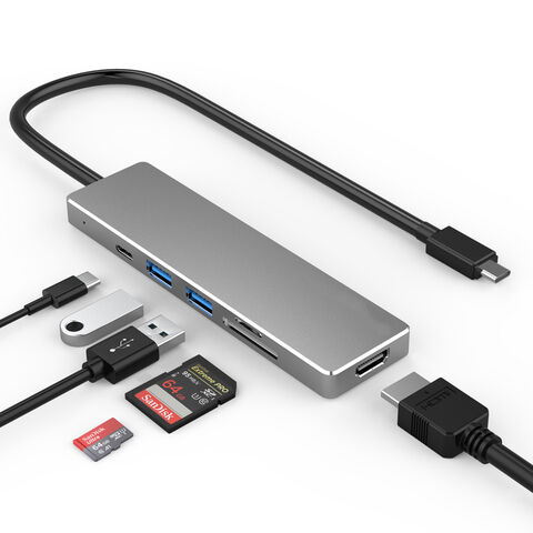Buy China Wholesale Usb Hub 6 In 1 Type C Hub Gen 1 Usb 3.0 Aluminum ...