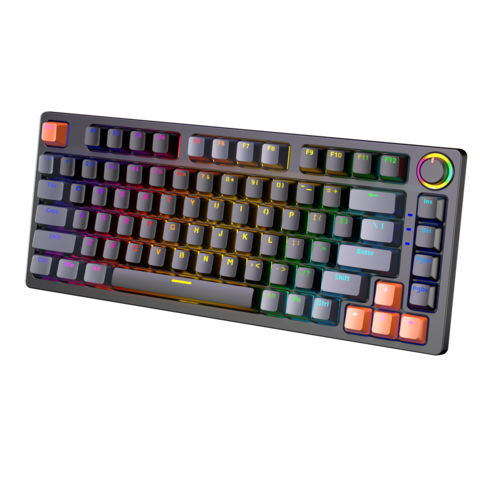 65% Mechanical Keyboard With Knobbed High-end Knob Three-mode Rgb ...