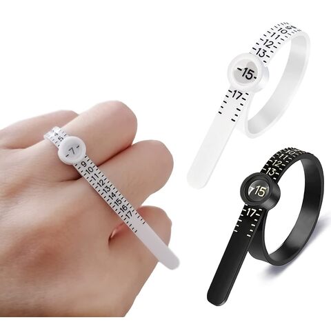 1-17 Usa Ring Sizer Measuring Tool Reusable Finger Size Measuring Tape ...