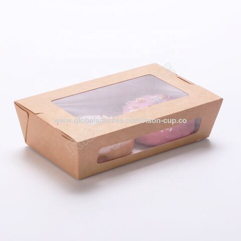 Wholesale Kraft Paper Food Box Salad Fruit Takeaway Box Lunch Packaging ...