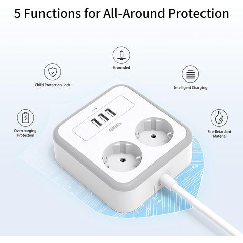 Buy Wholesale China Odm Cheap Power Strip,2 Outlets And 3 Usb,3 Side ...