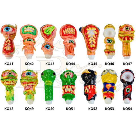 Buy Wholesale China Wholesale Colorful Mini 3d Monster Hand Pipe Glass ...