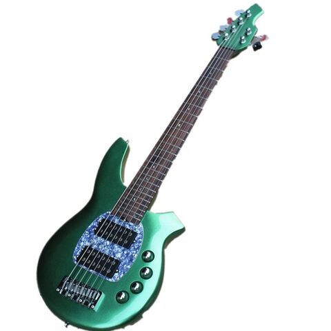 Huiyuan Factory 6 Strings Electric Bass Guitar With Metallic Green Body ...