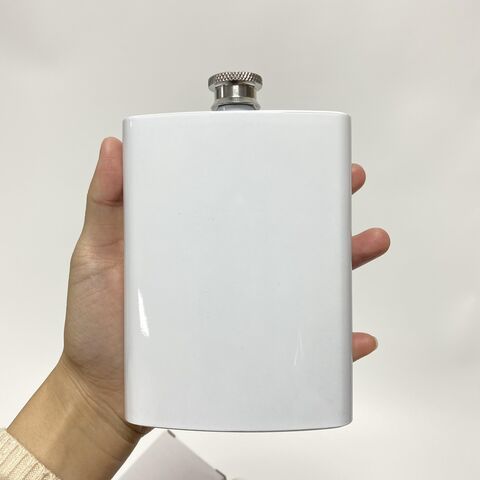 Bpa Free Stainless Steel White Hip Flask Gift Custom Logo Metal ...