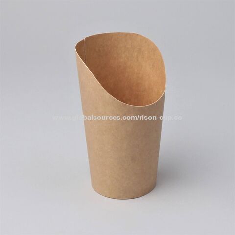 Brown Kraft Chip French Fries Holder Disposable Paper Charcuterie Cup ...