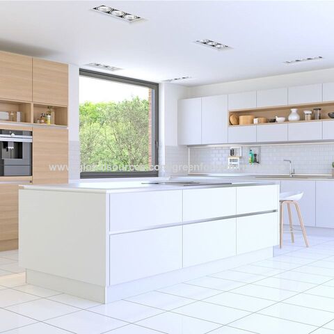 Buy Wholesale China Island Style White Shaker Modular Kitchen Furniture ...