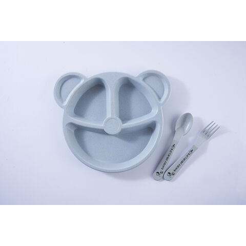Wheat Division Bear Children's Plate Set Creative Home Tableware Baby ...