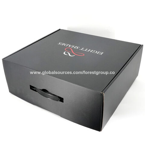 Buy Wholesale China Custom Black Corrugated Paper Hat Box Mailer Box ...