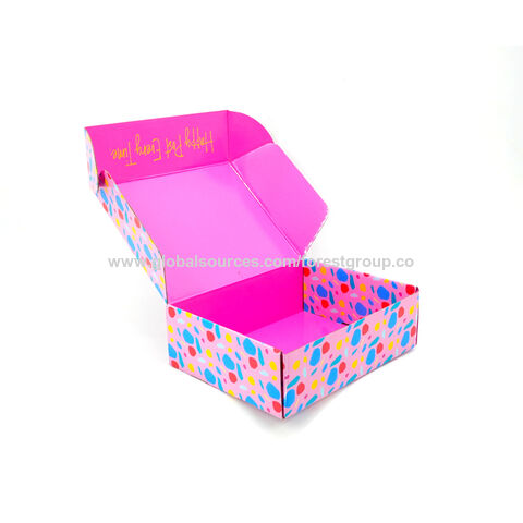 Buy Wholesale China Custom Fancy Pink Logo Printing Corrugated Shipping ...