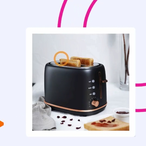 2022 New Bun Toaster 2 Slice Multi-function Toaster Extra Wide Slot ...