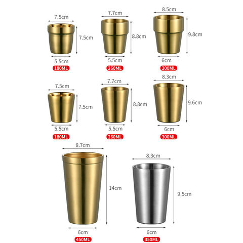 Buy Wholesale China 12oz Stackable Double Wall Stainless Steel Metal ...