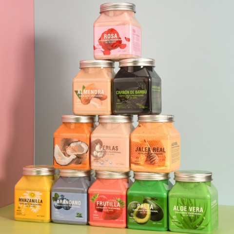 Private Label Brightening Body Scrub Bath Ball Sponge Body Scrub Set ...