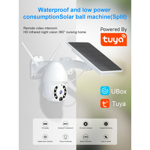 Fhd1080p Waterproof Solar System Battery Camera With Ubox / Tuya ...