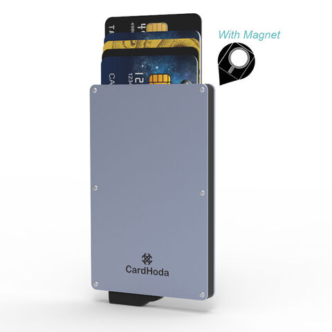 Buy Wholesale China Magnetic Rfid Card Wallet Aluminum Card Holder Back ...