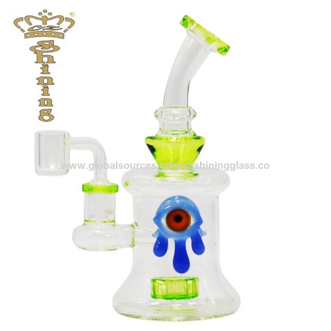 Eye Decoration Shining Glass Smoking Water Pipe Glass Bong - China ...