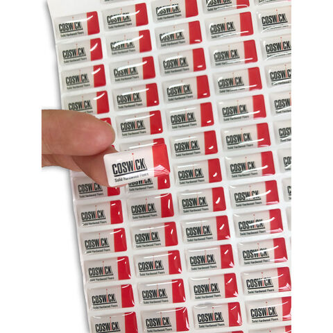 Customized Logo Printing Epoxy Resin Sticker Glossy Lamination Soft ...