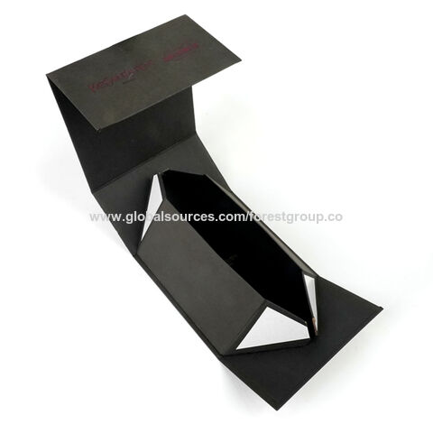 Buy Wholesale China Foldable Black Custom Printed Cardboard Gift Boxes ...