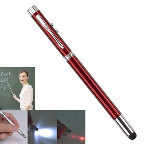 Bulk Buy China Wholesale Multifunction Metal Slim Ballpoint Pen 5 In 1 ...