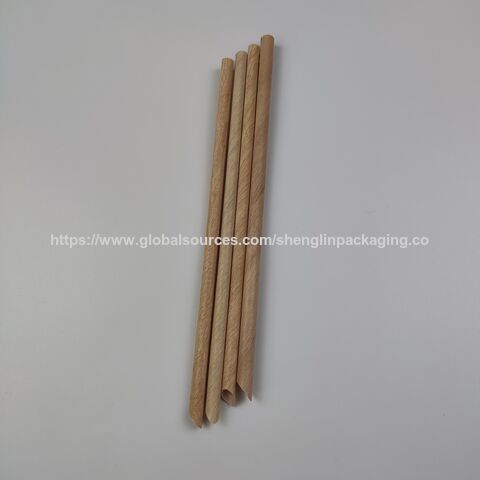 Single Paper Wrap Eco-friendly Biodegradable Wooden Straw With Fsc ...