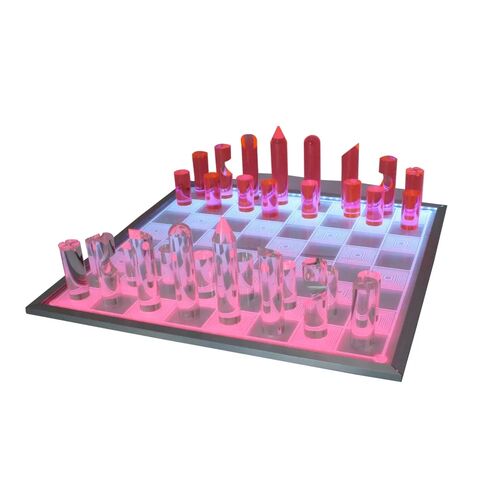 Buy Wholesale China 13.7" Led Lighted Chess Set With Acrylic Board ...