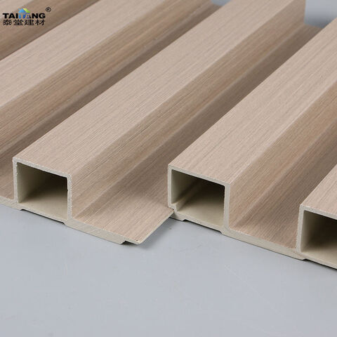 Exterior Pvc Wood Slat Black Color Hollow Pvc Wall Panel, Hollow Pvc ...