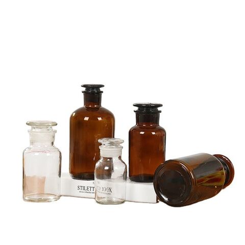 Apothecary 30ml 60ml 125ml 250ml Amber Glass Laboratory Pharmacy ...