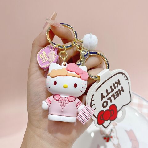 Buy Wholesale China Sanrioed Kawaii Cartoon 3d Hello Kitty Keychain ...