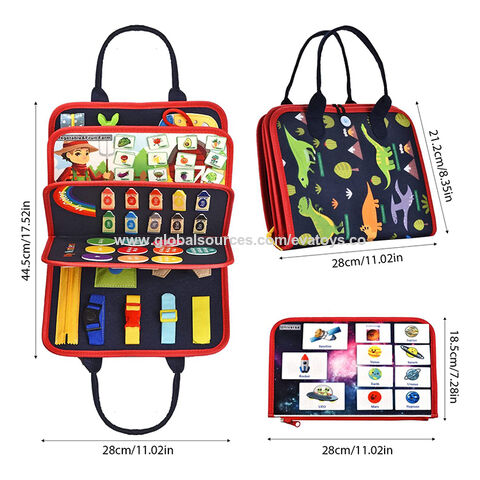 Early Educational Activity Sensory Foldable Felt Busy Board Book For ...