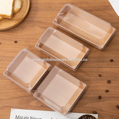 Biodegradable Wooden Bread Pastry Takeaway Food Container Swiss Roll ...