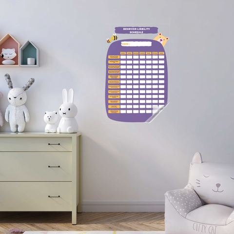 Dry Erase Behavior Responsibility Chart For Children-2 Reusable Durable ...