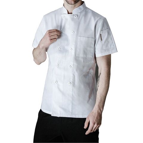Eco-friendly Unisex White Custom Kitchen Clothes 65% Polyester And 35 ...