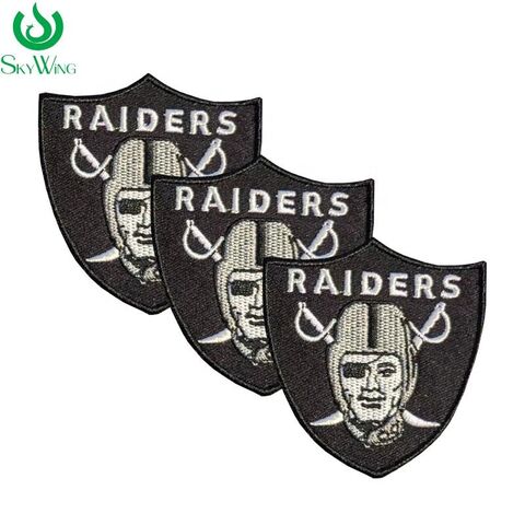 Embroidered Las Vegas Raider Shield Applique Football Team Iron On Nfl ...