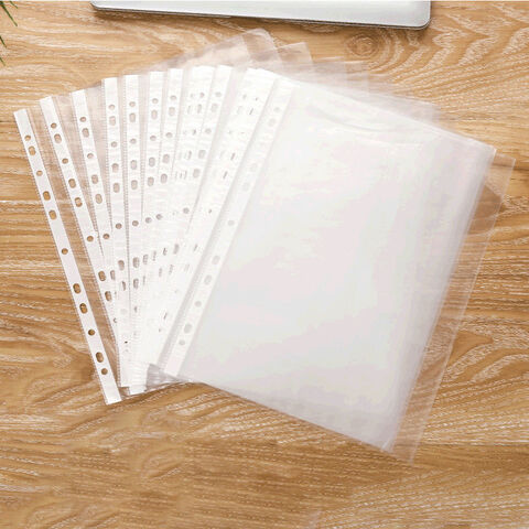 Buy Wholesale China 100pcs Transparent Filing11 Hole Loose Leaf Plastic ...
