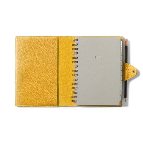 Custom Leather Refill Spiral Binding Planner Journal Book Cover - Buy ...