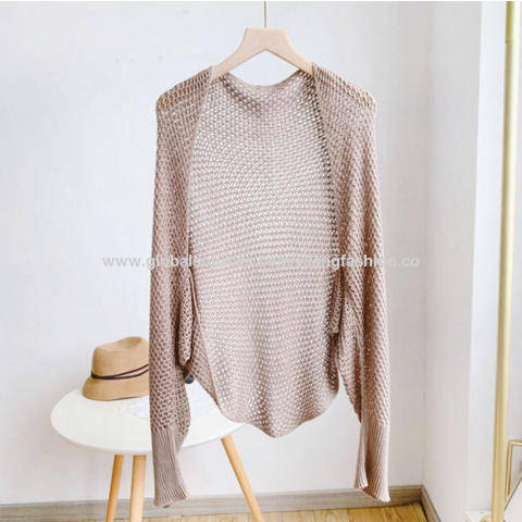 Buy Wholesale China Thin Sun Protection Coat Shawl Mesh Ice Silk Knit ...