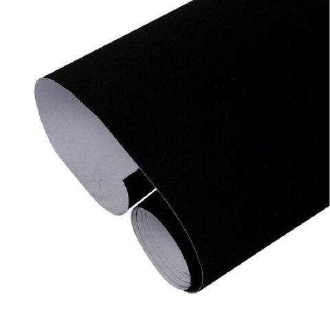 Black Velvet Suede Car Wrap Vinyl Film Adhesive Air Release Decal Roll ...