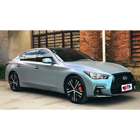 Double Color Satin Diamond Blue Gray Vinyl Wrap Film Magic Dreamy Car ...