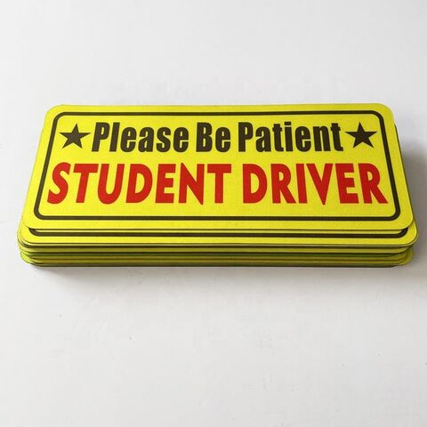New Funny Yellow Flexible Student Driver Magnet Bumper Sticker For ...