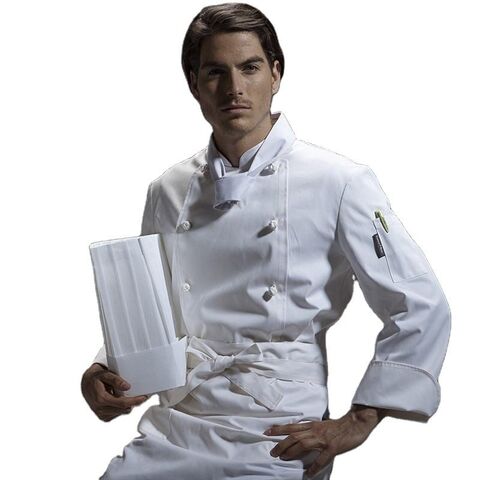 Fashion Durable Long Sleeve White Executive Chef Clothing Chef Coats ...