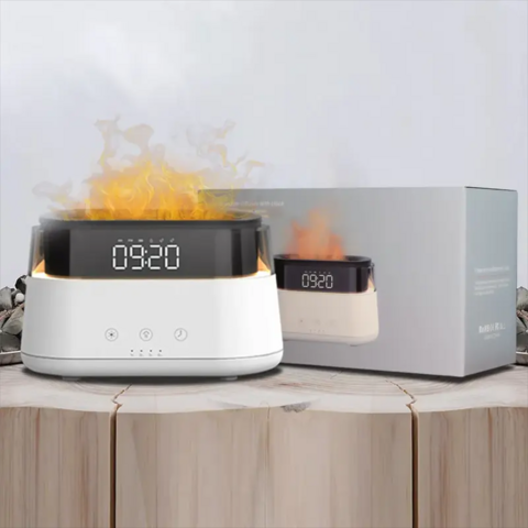 Buy China Wholesale 2023 New Multi-function Led Clock Usb Electric Ultrasonic Smart Fire Flame ...