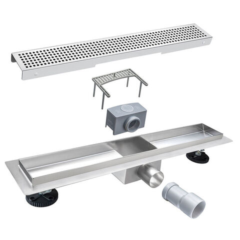 Buy China Wholesale Ss Linear Drain Shower Channel Long Floor Grate ...