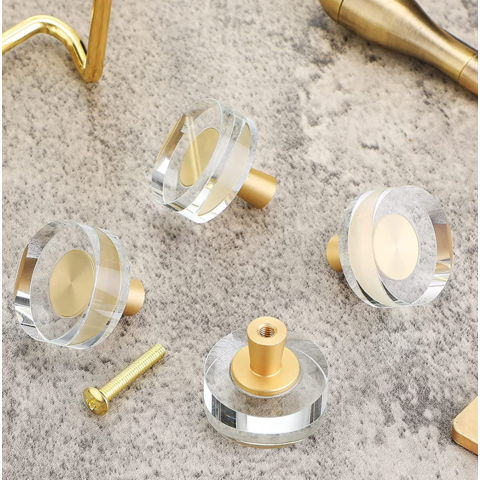 Buy China Wholesale Modern Cabinet Hardware Gold Glass Custom Brass ...