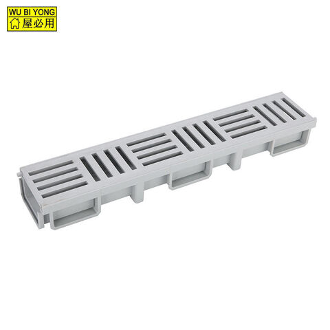 Plastic Trench 100mm Width, Drain Channel With Gratings - Buy China ...
