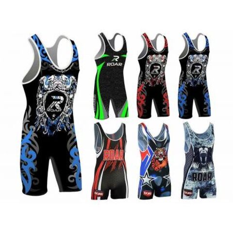 Custom Spandex Wrestling Tights Wrestling Suits Sublimation Wrestling ...