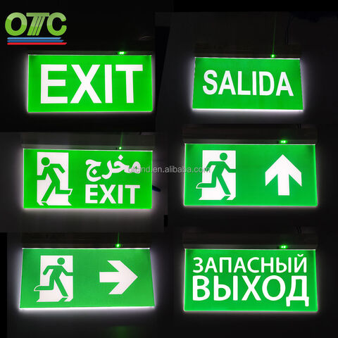 Ot-es809st Led Self Test Led Exit Signpopular $5 - Wholesale China Exit ...