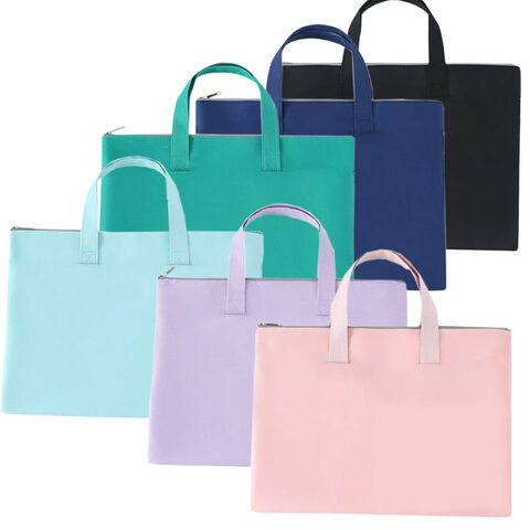 Waterproof Oxford Cloth A4 B4 Document Bags Portable File Folder Zipper ...