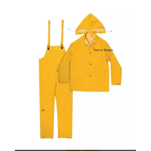 Pvc Polyester Rain Suit With Bib Pant Two Piece Rain Wear Unisex Work ...