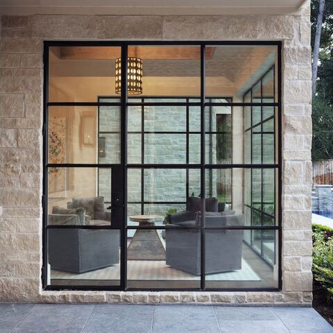 Modern Wrought Iron French Doors Interior Steel Glass Windows Doors ...