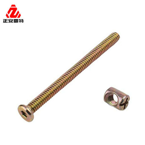 Furniture Fasteners Sets Of Color Zinc Plated Joint Connector Screws ...
